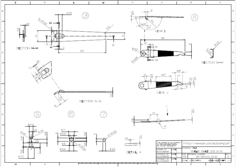 3d형상모델링,인벤터,Catia,솔리드웍스,Nx Ug 3d 모델링 연습도면 - 1105-2 | PDF