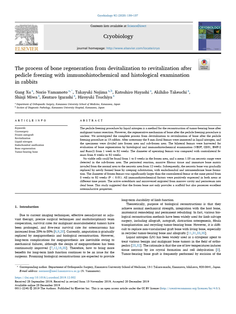 The Process of Bone Regeneration From Devitalization To Revitalization ...