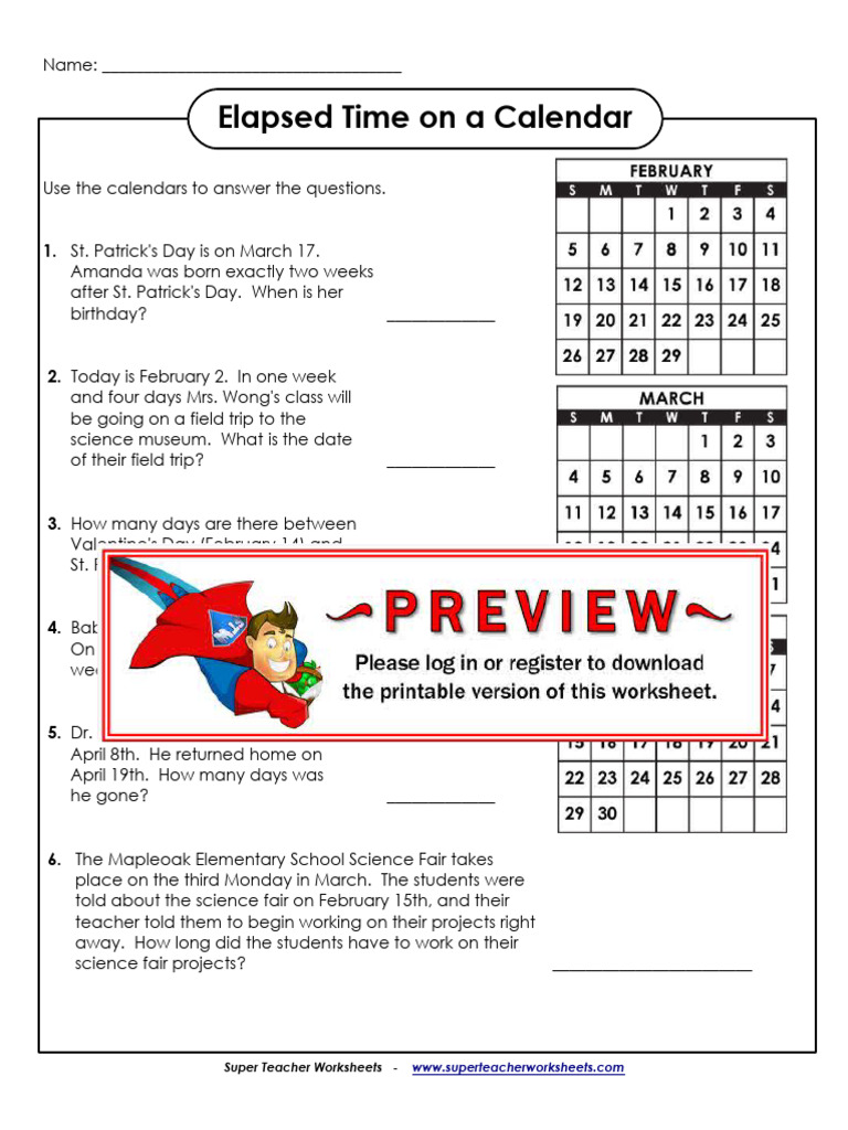 Calendar Elapsed Time | PDF