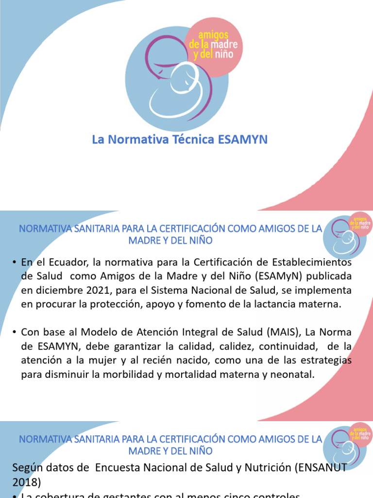Presentacion Esamyn 03 2023 | PDF | Parto | Amamantamiento