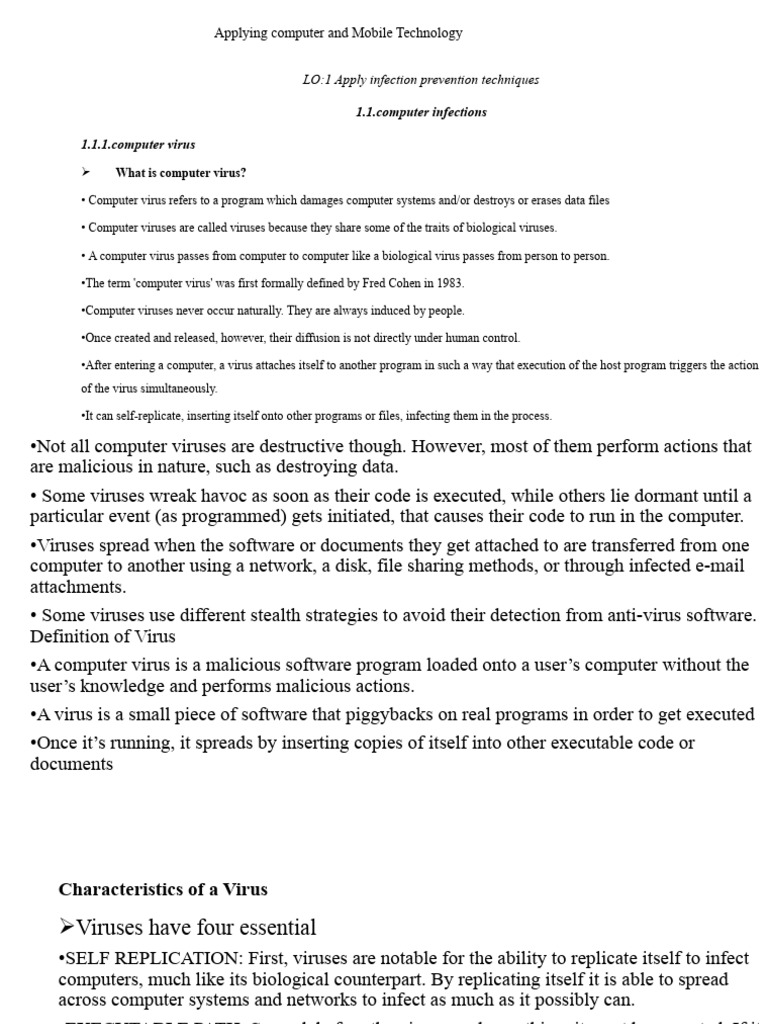 Apply Computer and Mobile Technology | PDF | Computer Virus | Malware