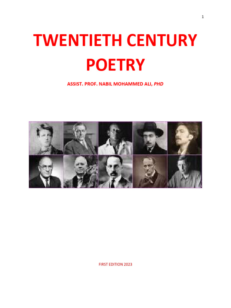 Twentieth Century Poetry | PDF | Poetry | English Poetry