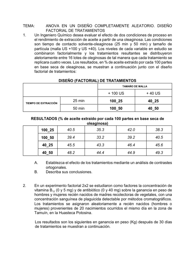 Problemas DCA Con Factorial | PDF | Química