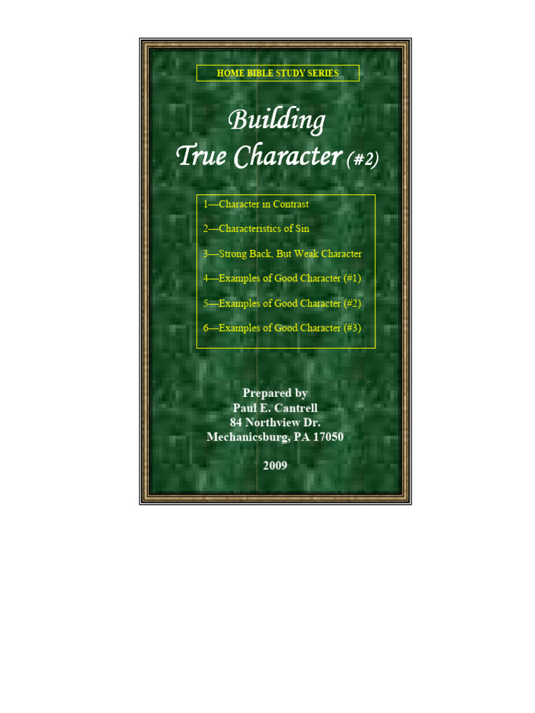 CHARACTER, Building True | PDF | Jacob | Esther