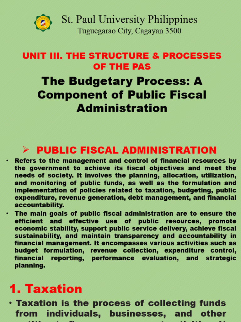 Module 12 The Budgetary Process | PDF | Budget | Taxes