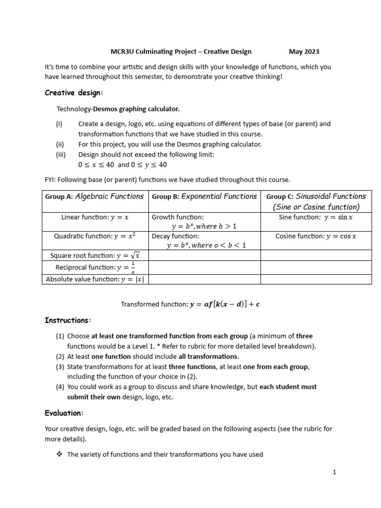 MCR3U Culminating Project Copy - PDF (Annotated) .2924633507. ...