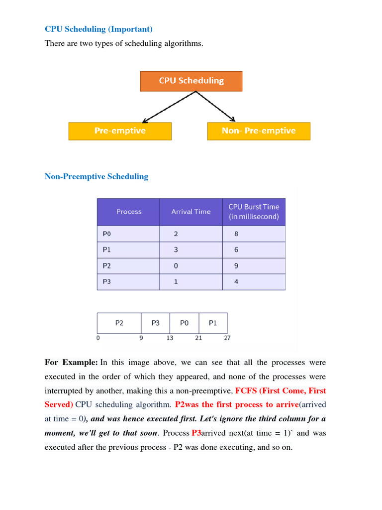 CPU Scheduling Notes | PDF | Scheduling (Computing) | Computer Architecture