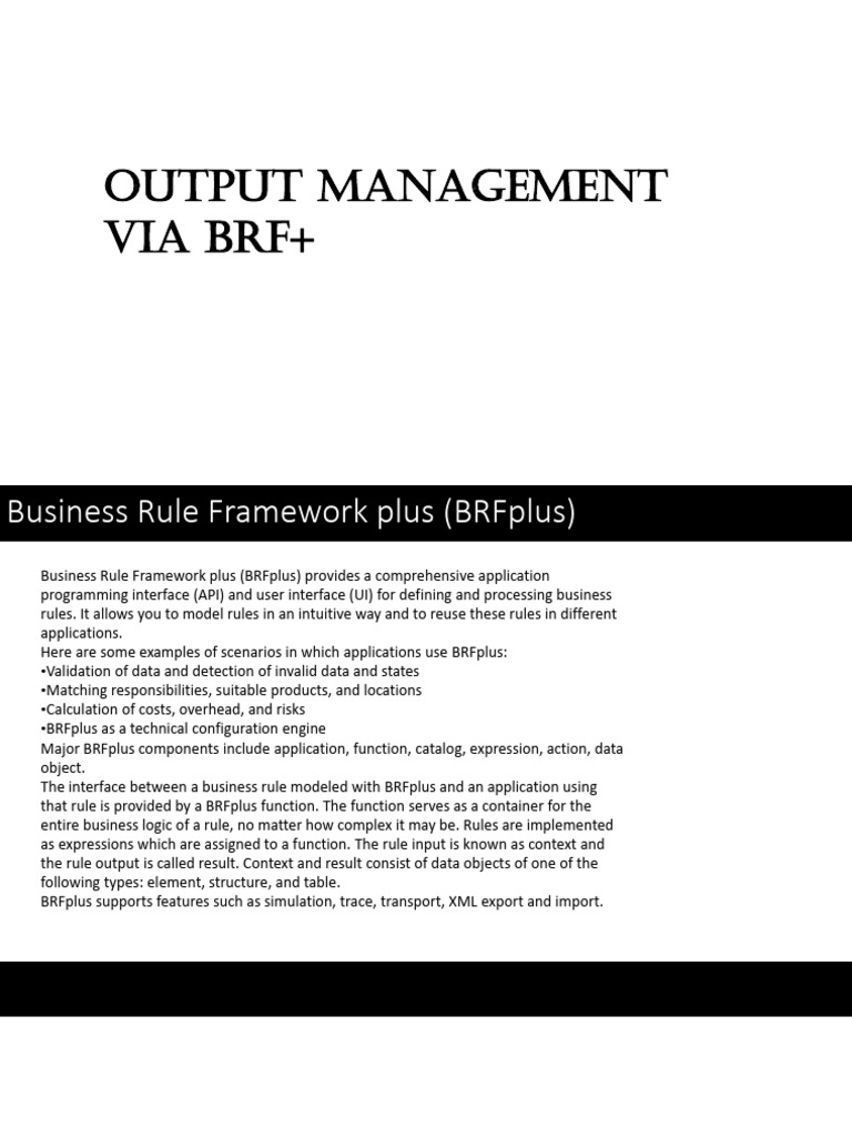 BRFplus | PDF | Information Technology | Computer Programming