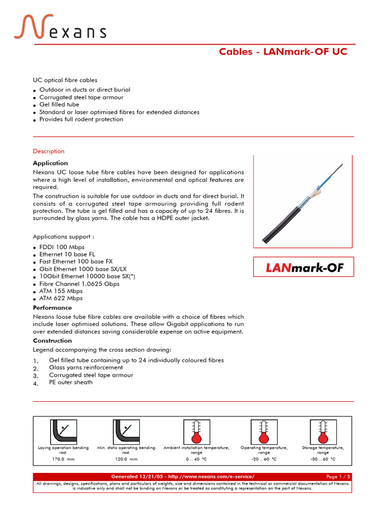 11 Nexans LANmark OF UC | PDF | Optical Fiber | Materials