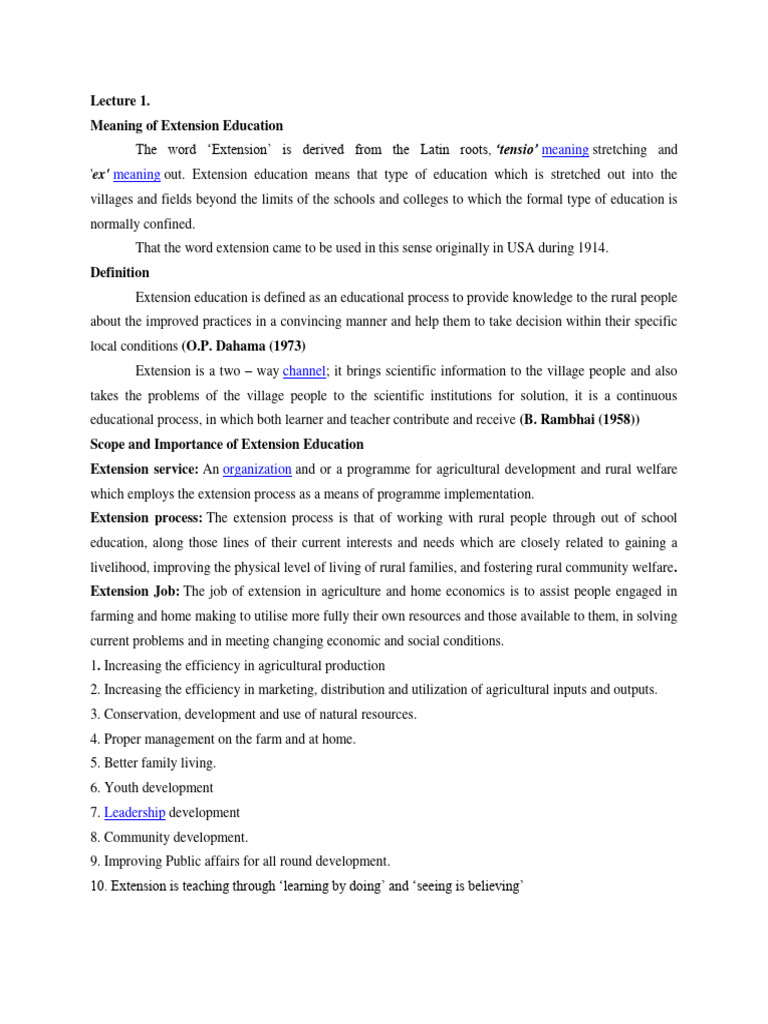 Agri - II - Sem - Introduction To Agriculture Extension | PDF ...