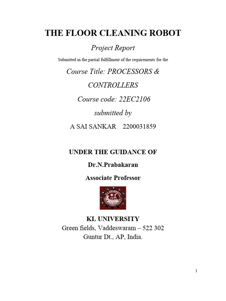 Sample Skill Project Report | PDF | Robot | Robotics