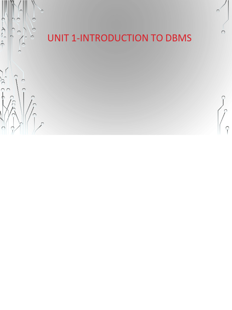 Chapter 1. INTRODUCTION TO DBMS | PDF | Databases | Computer File