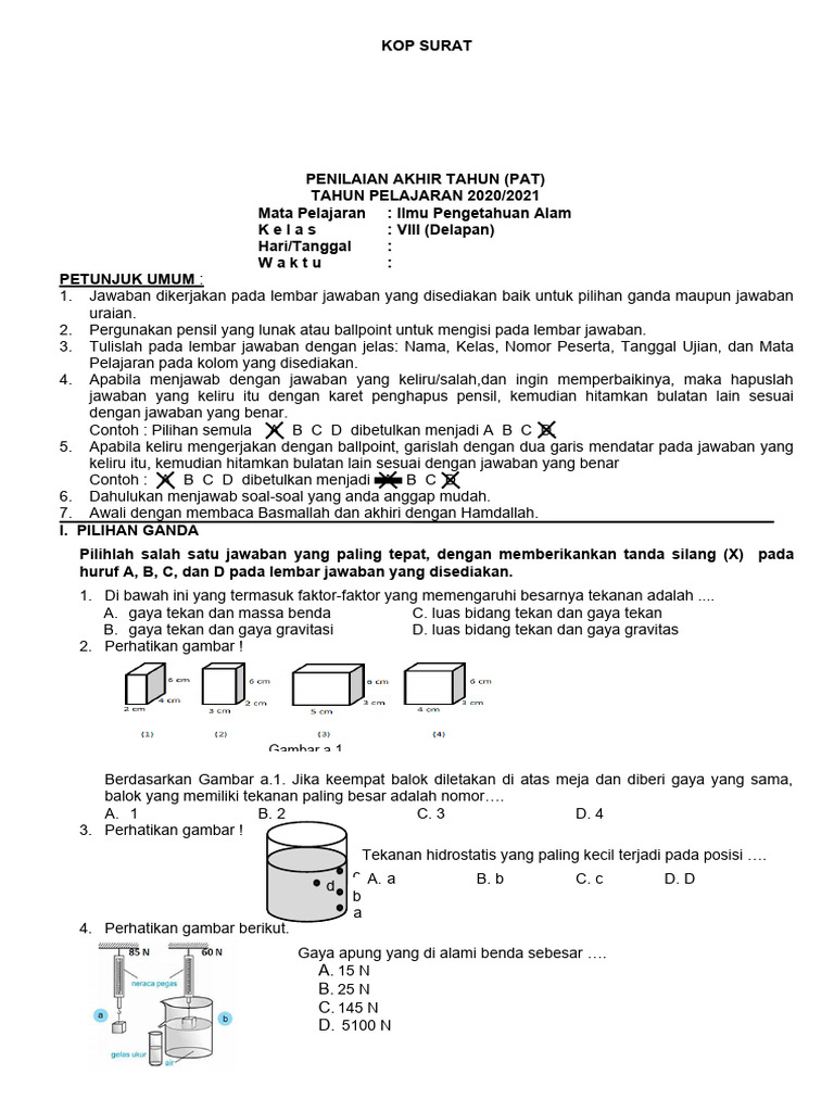 Soal PAT IPA Kelas VIII | PDF