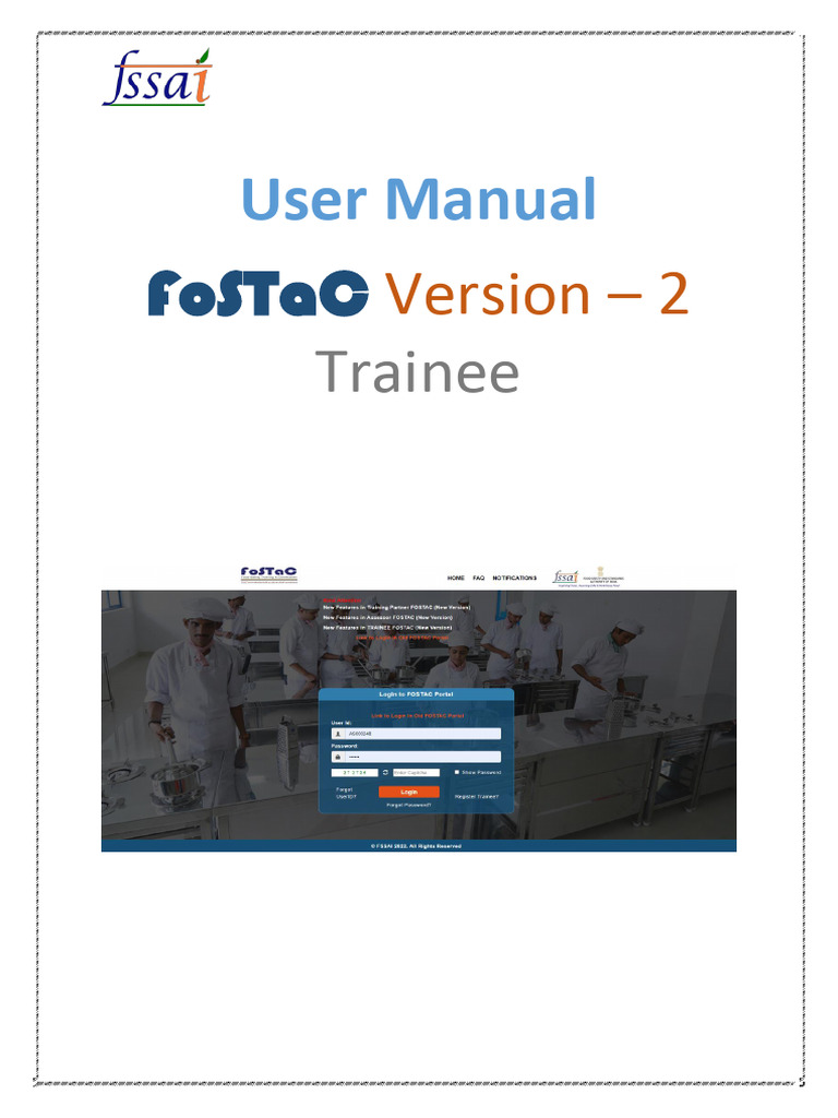 FOSTAC User Mannual Trainee | PDF | Internet | Computing