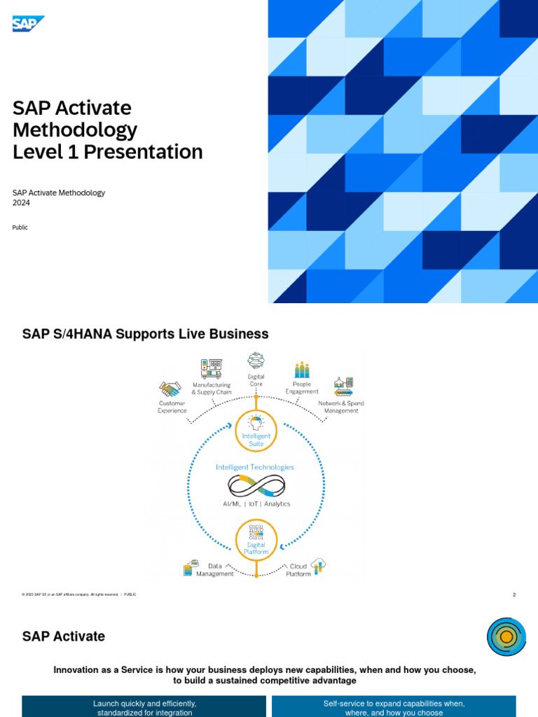 SAP Activate Methodology Overview 2024 | PDF | Cloud Computing ...