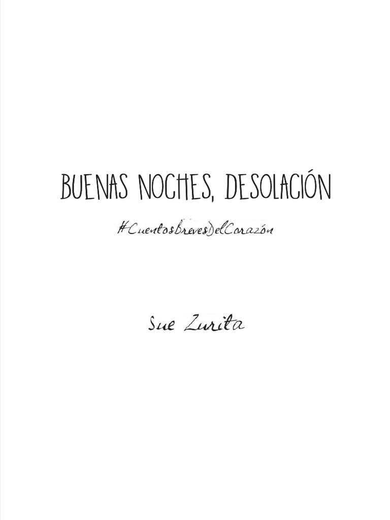 PDF Buenas Noches Desolacion Sue Zurita - Compress | PDF | Amor | Felicidad