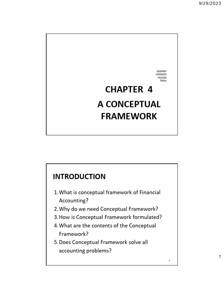 W04 Conceptual Framework Godfrey Revised | PDF | Equity (Finance) | Income