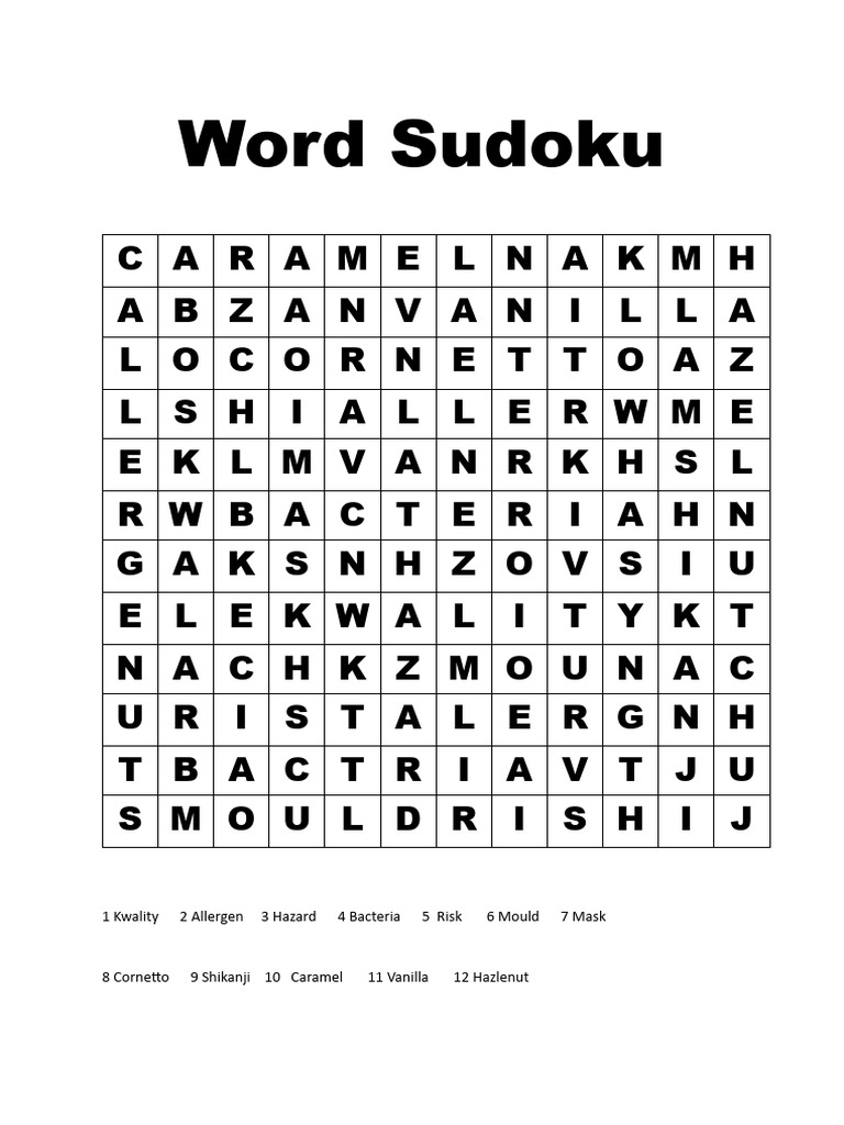 Word Sudoku | PDF