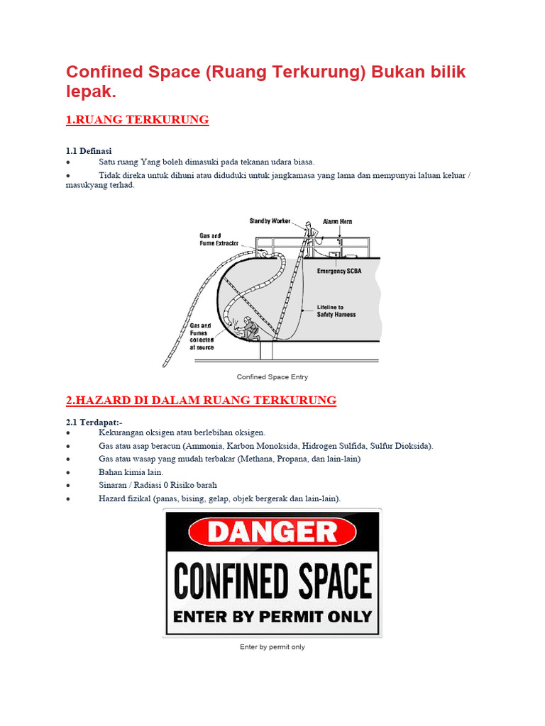 Confined Space | PDF