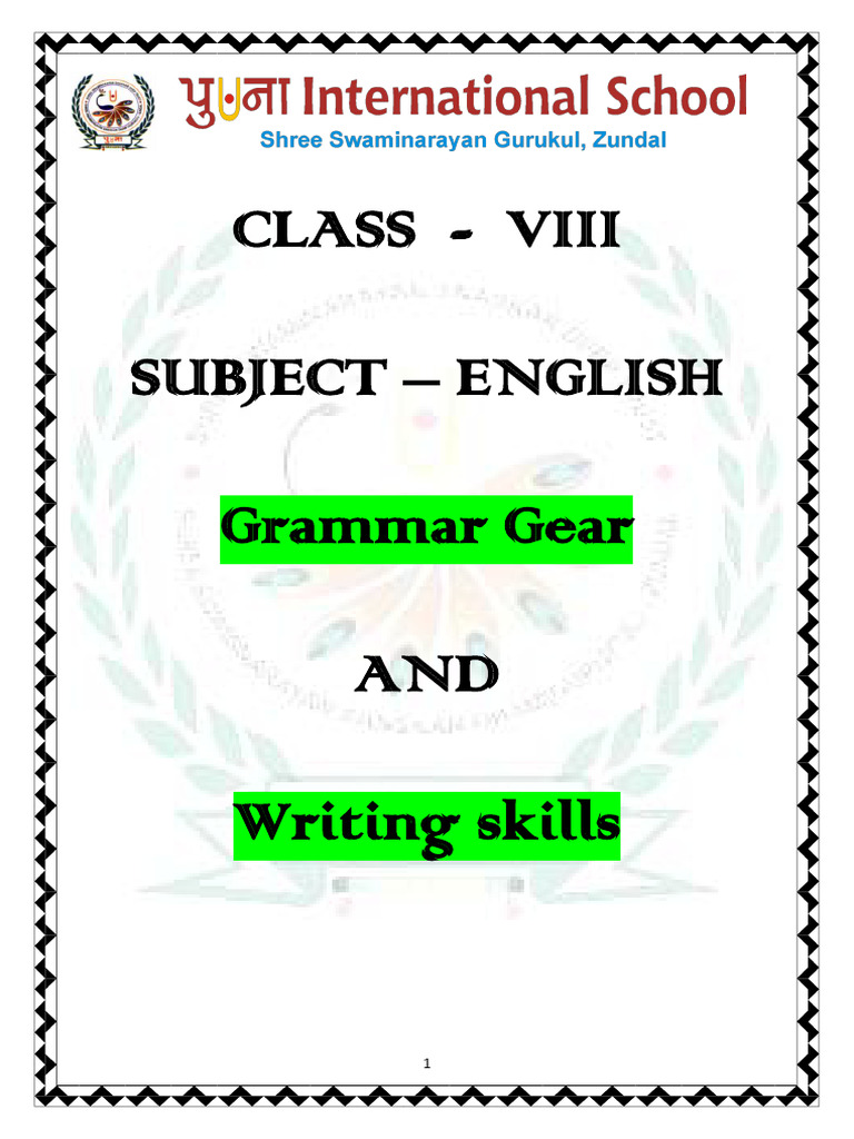 Class 8 English Grammar CH - 1 Phrases and Its Types SHIPRA | Download ...