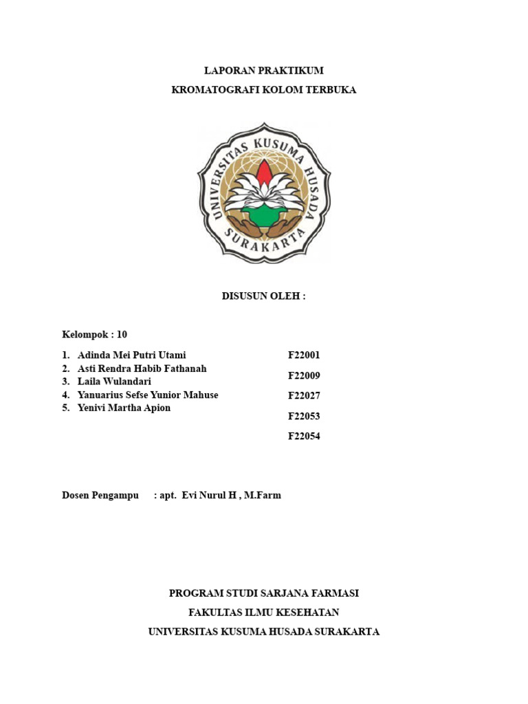 Laprak Resmi Kromatografi Kolom | PDF