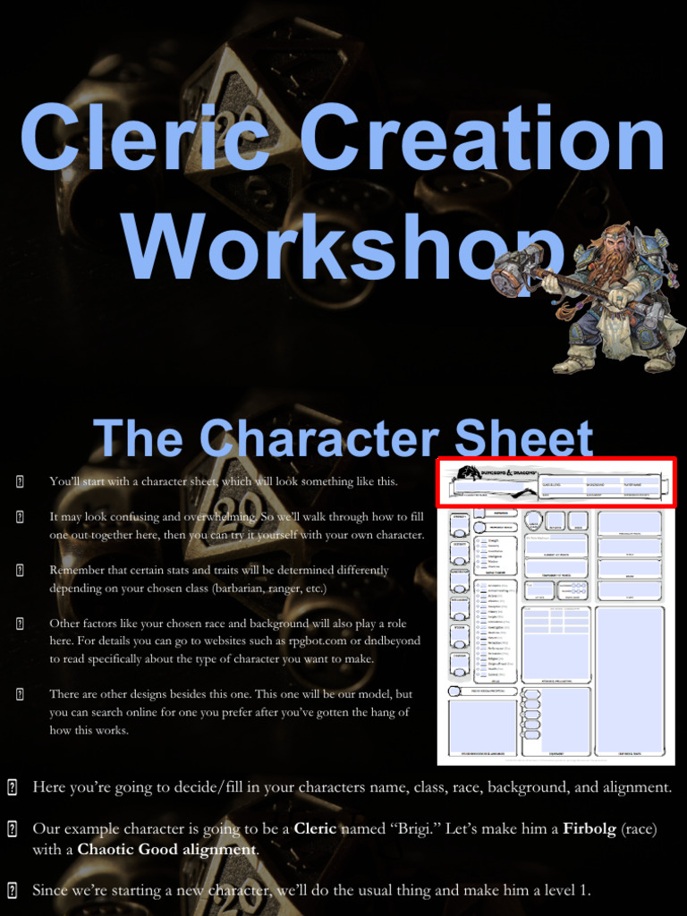 2c. Create A Cleric | PDF