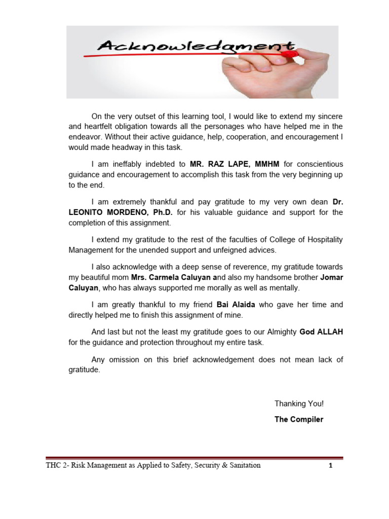 THC 2 | PDF | Risk Management | Risk