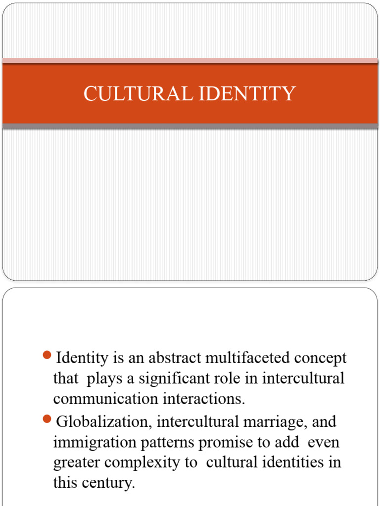 Understanding Cultural Identity | PDF | Identity (Social Science) | Self Concept