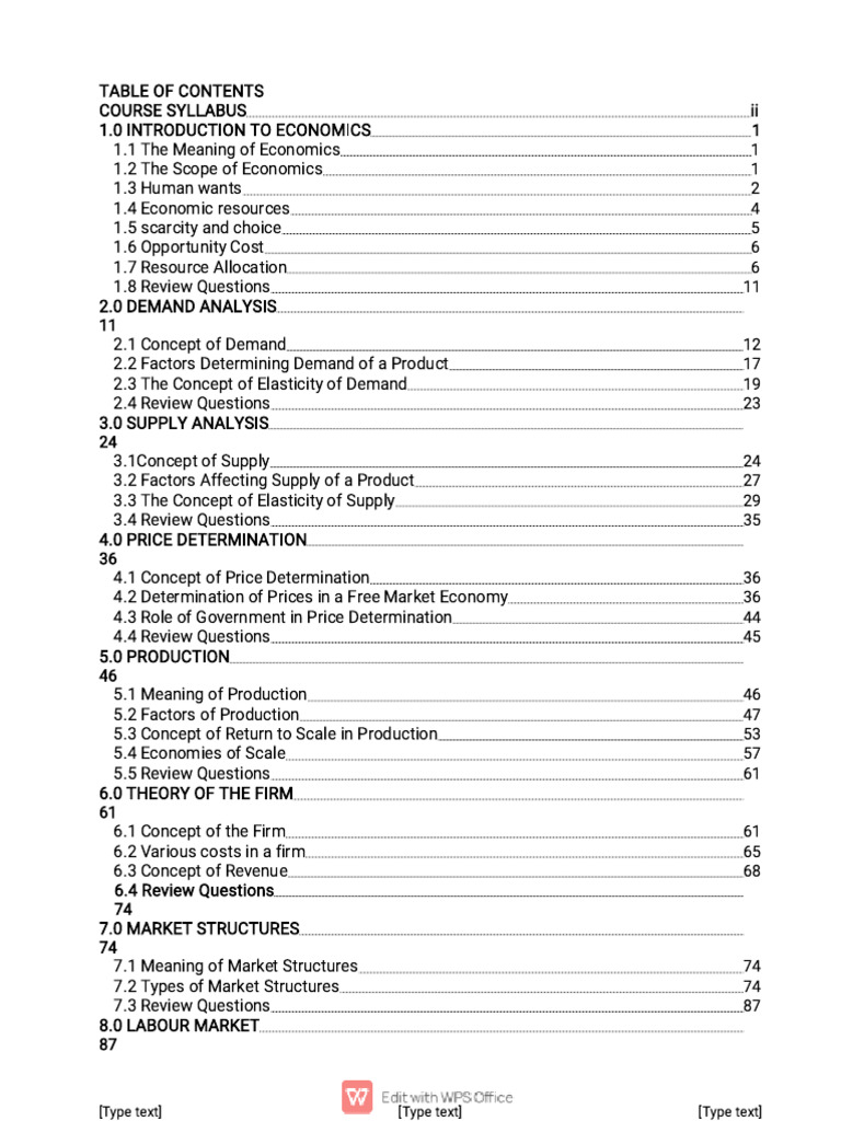 Economics Course Syllabus Overview | PDF | Economics | Economic System
