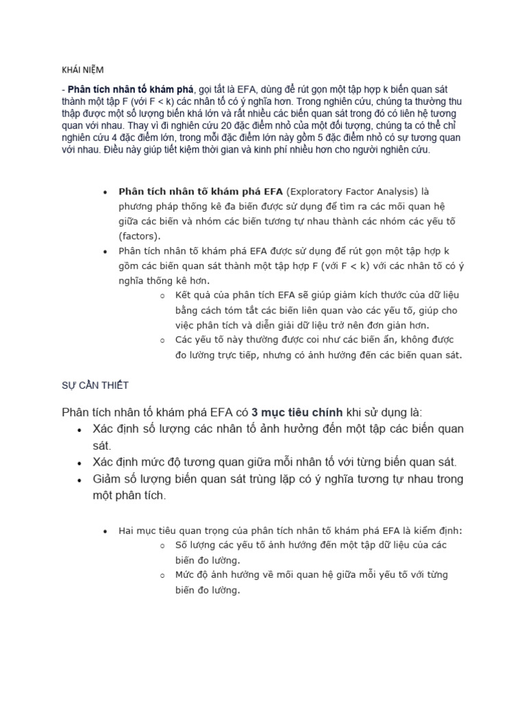 Phân Tích Nhân Tố Khám Phá EFA | PDF