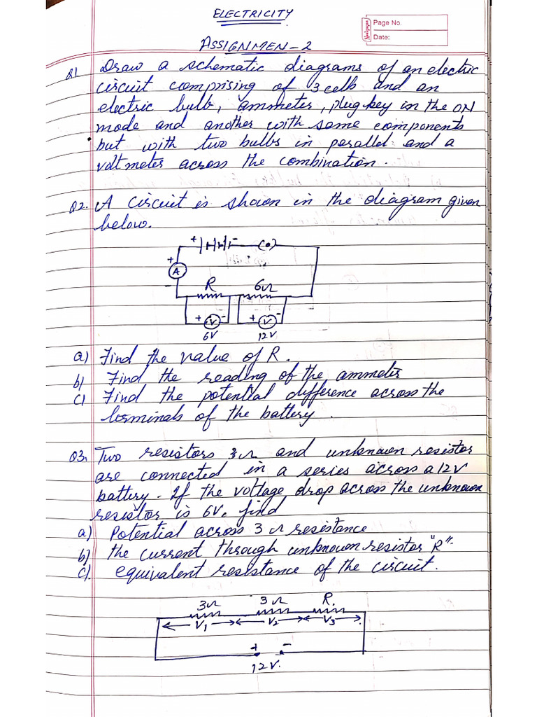 Assignment 2 Chapter Electricity | PDF
