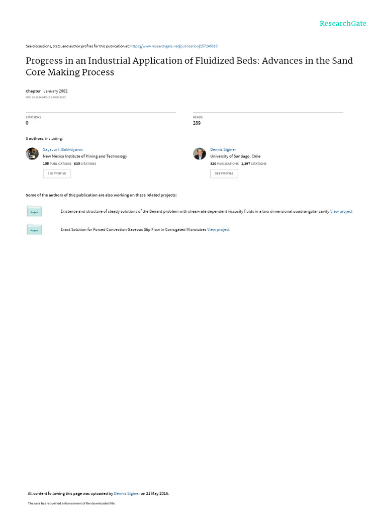 Progress in An Industrial Application of Fluidized Beds: Advances in ...
