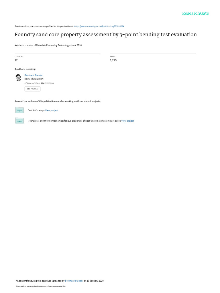 2018 Stauder Diss Paper 1 Bendingtest | PDF | Deformation (Engineering ...