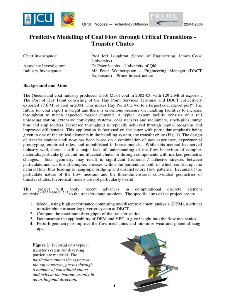 Coal Flow Analysis in Transfer Chutes | PDF | Force | Matrix (Mathematics)