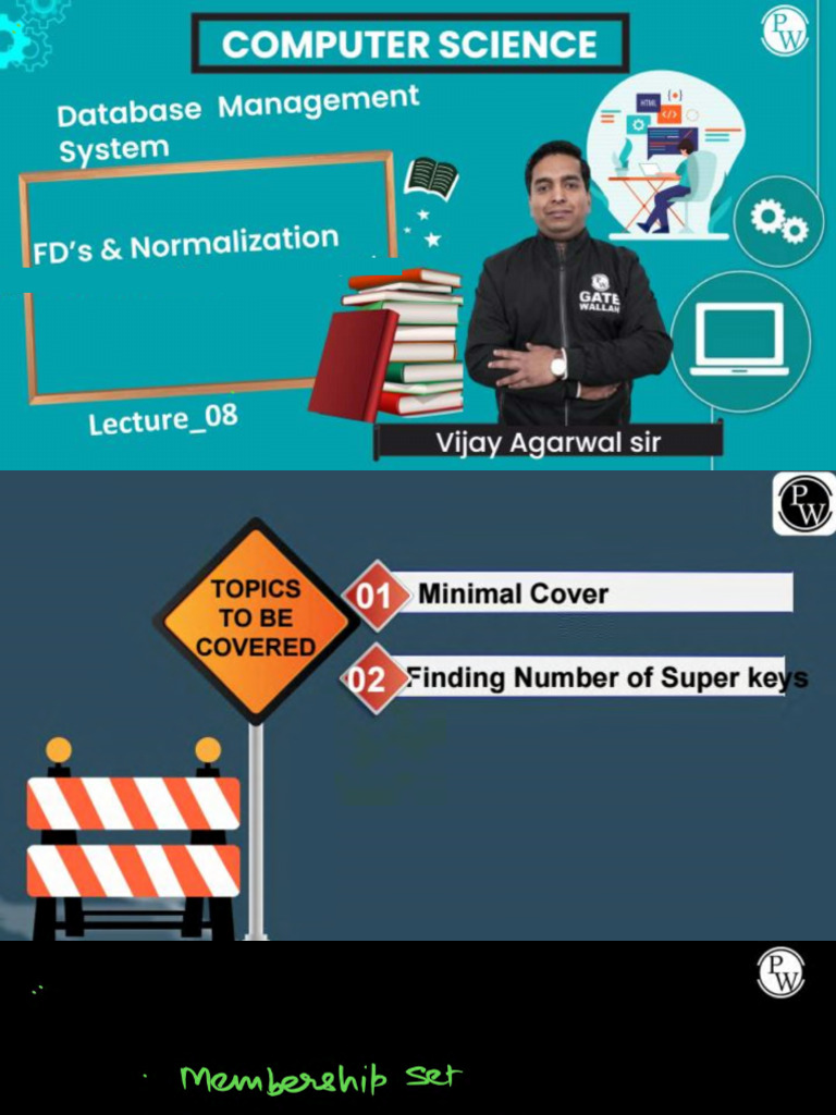 FD's & Normalization 08 - Class Notes | PDF