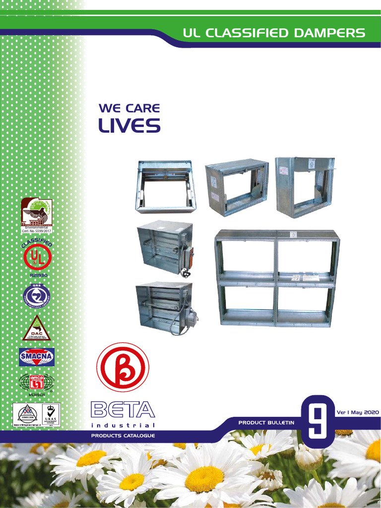 UL Classified Fire Dampers Guide | PDF | Duct (Flow) | Wall