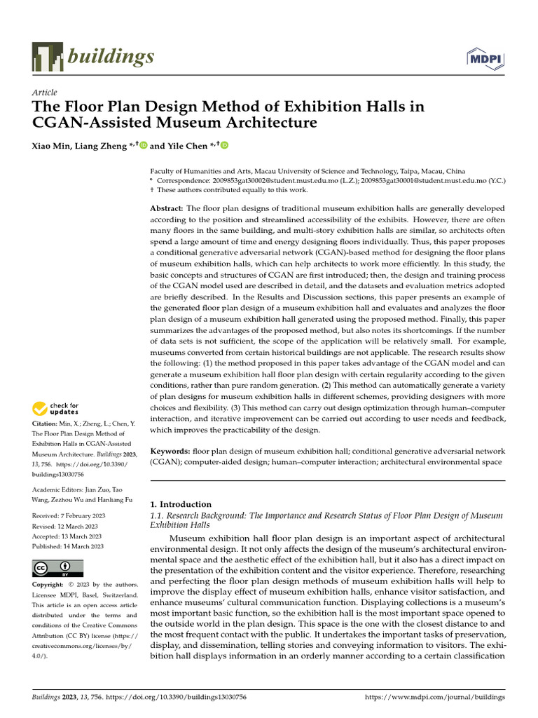 The Floor Plan Design Method of Exhibition Halls in CGAN-Assisted ...