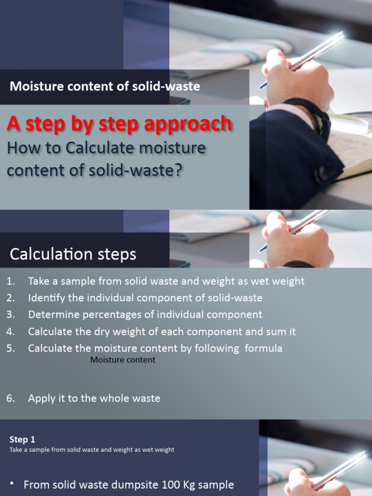 How To Measure The Moisture Content of Soild Waste | PDF | Municipal ...