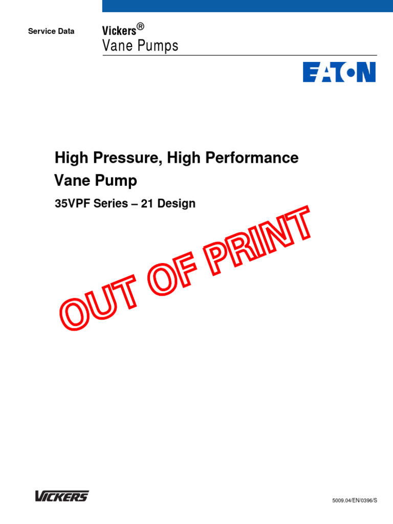 35VPF | PDF | Pump | Mechanical Engineering