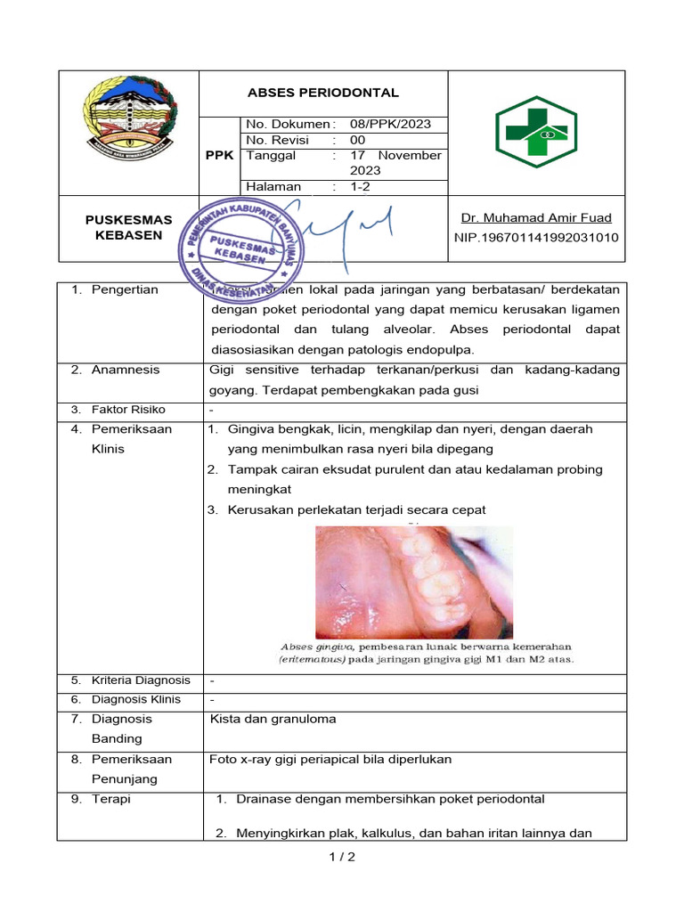 PPK Abses Periodontal | PDF