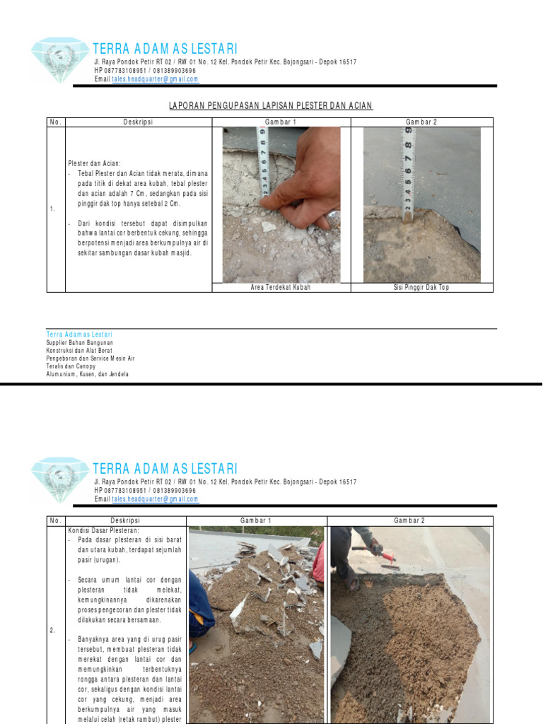 Laporan Project - Renov Atap Masjid | PDF