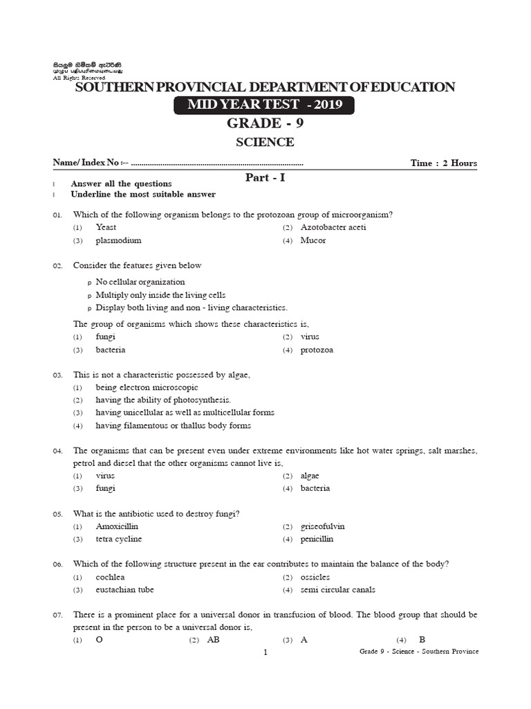 EM - G9 - Sci - I, II - T2 - 2019 PPR | PDF | Atoms | Atomic Nucleus