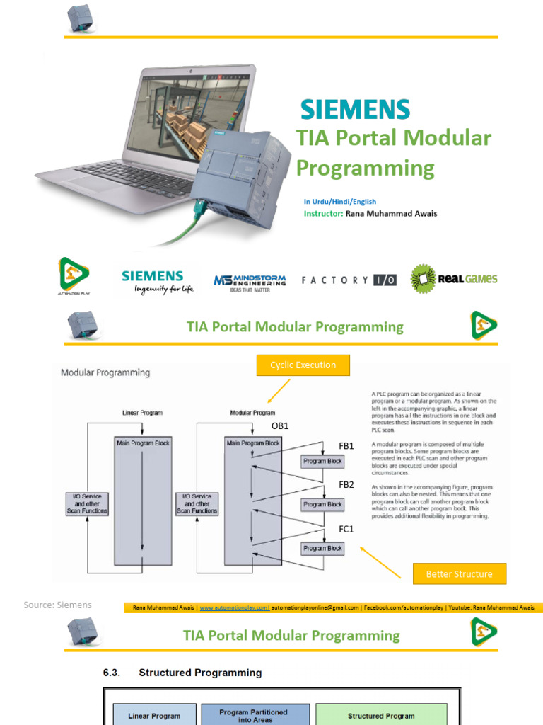 TIA Portal Programming Guide | PDF | Parameter (Computer Programming) | Computer Programming