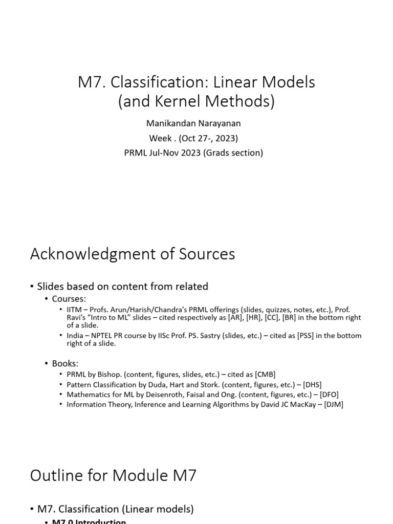 M7 ClassificationLinearModels | PDF | Statistical Classification ...
