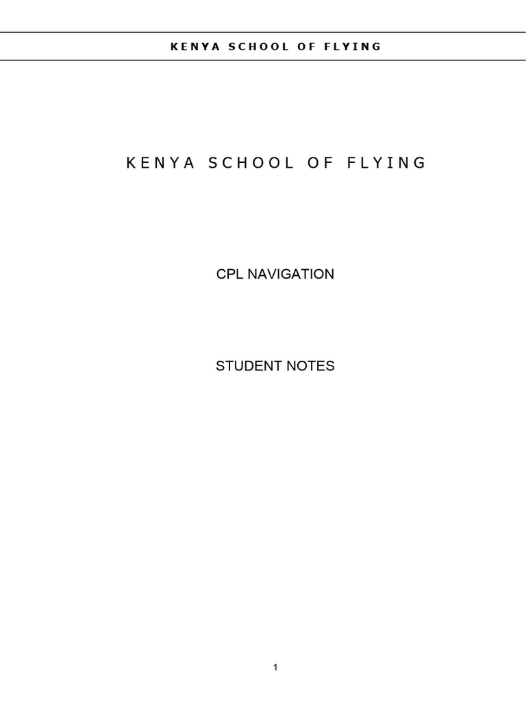CPL Navigation Notes | PDF | Compass | Latitude