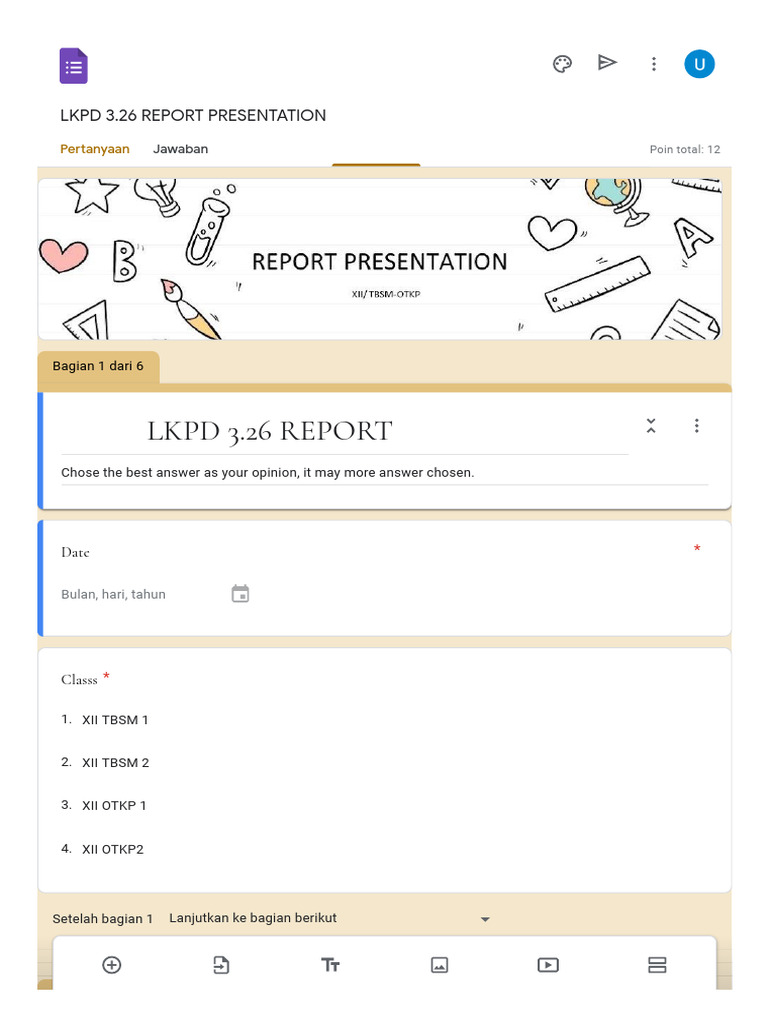 Laporan LKPD 3.26 Siswa XII TBSM dan OTKP | PDF