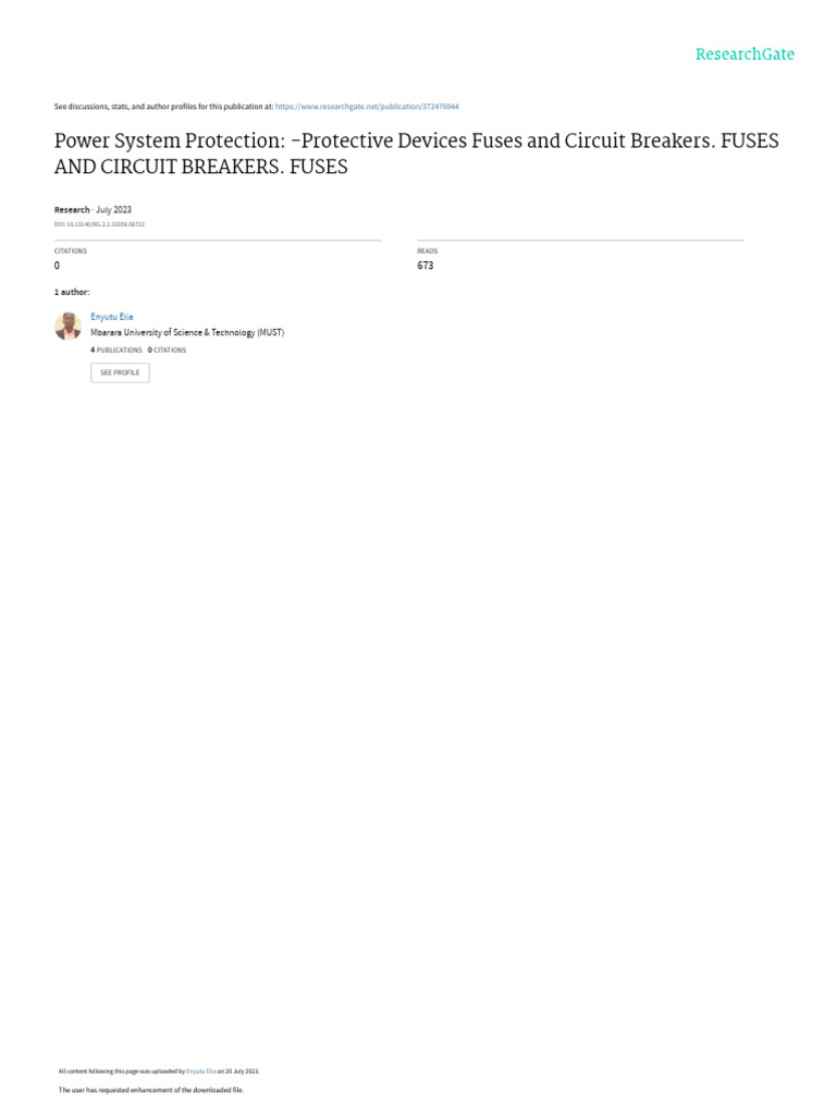 Power System Protection Pdf Fuse Electrical Electric Arc