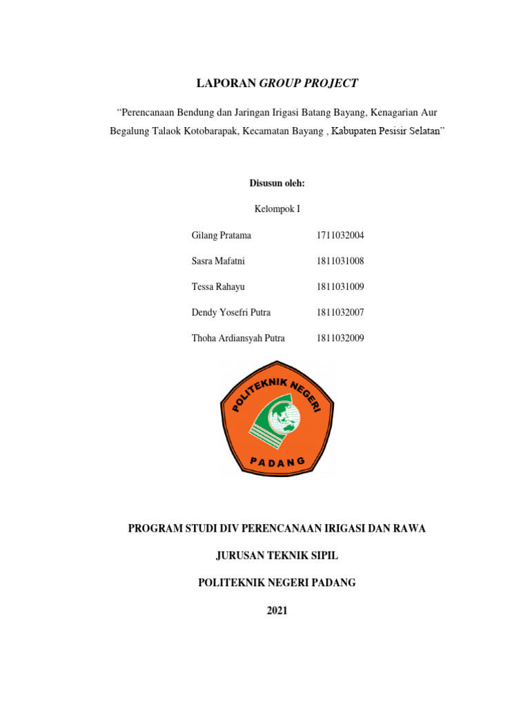 Laporan Group Project Kelompok 1 | PDF | Griya & Taman | Sains & Matematika