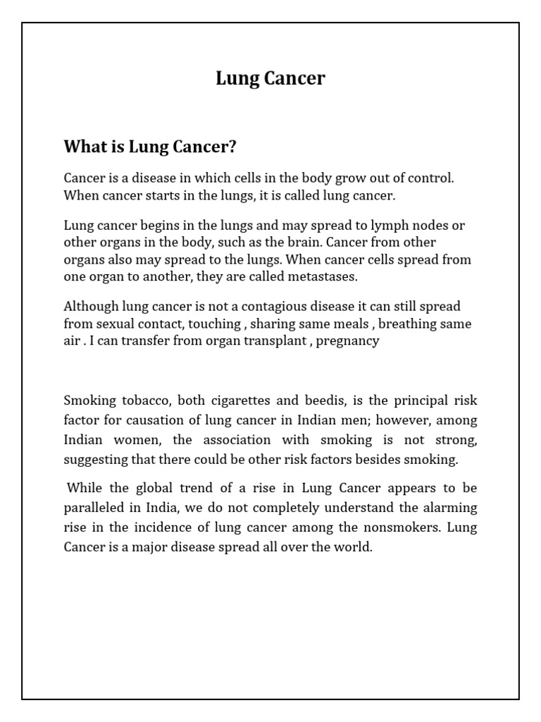 Lung Cancer | PDF | Lung Cancer | Cancer