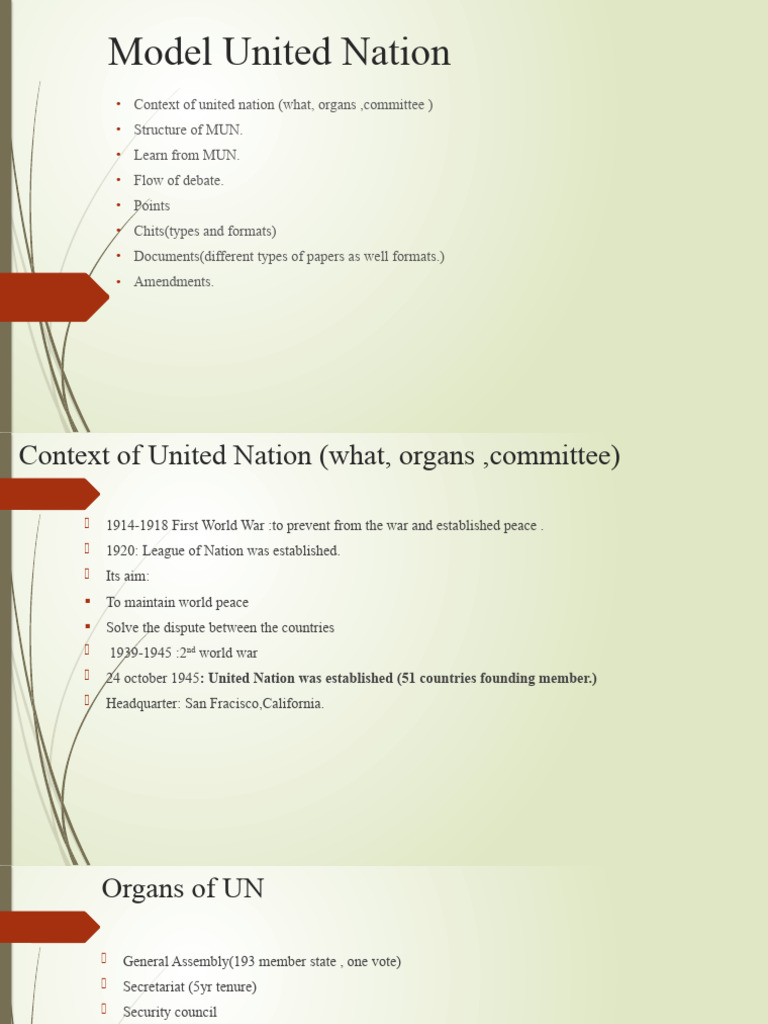 Model United Nation | PDF | United Nations | International Relations
